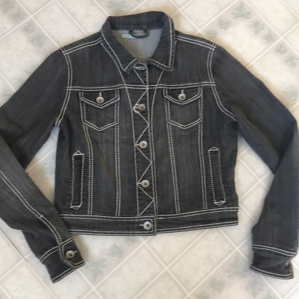 Maurice’s Black Ivory Stitched Denim Jacket - Gem